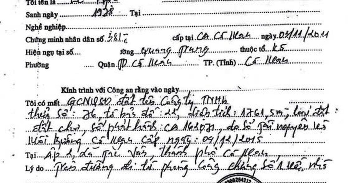 Có hay không hành vi báo mất giấy tờ không có thật???